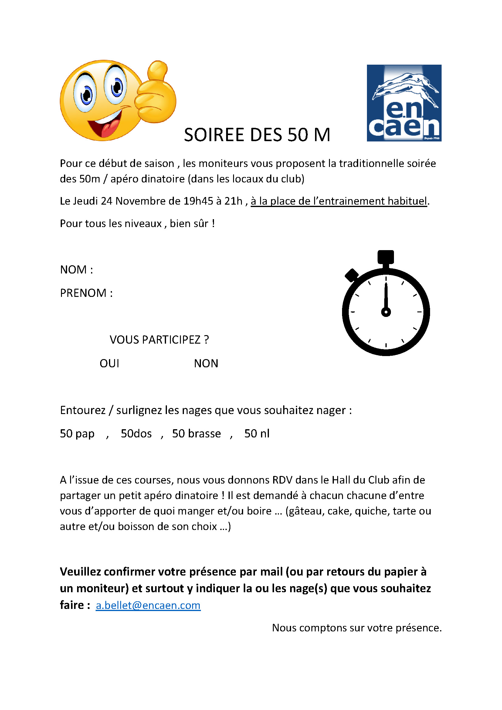 50m & Record de l'heure